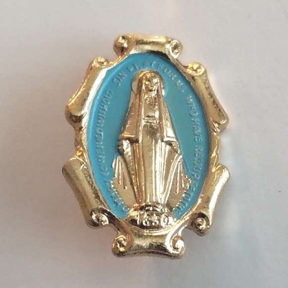 Vintage | Jewelry | Vintage Virgin Miraculous Mary Pin Italy Small ...